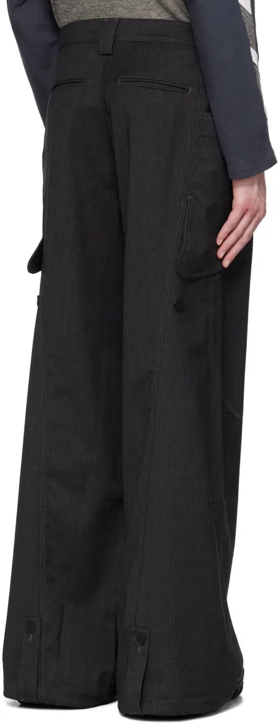 Kiko Kostadinov Gray Meno Cargo Pants In Charcoal Grey - 40% Off